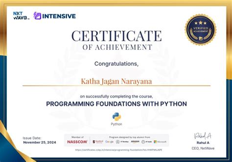 Jagan Narayana Katha On Linkedin Python Pythonprogramming Oops Nxtwave Learningprogress Ccbp