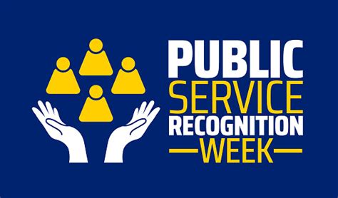 공공 서비스 인식 주간 배경 배너 또는 포스터 디자인 템플릿 매년 5 월에 관찰됩니다 휴일 개념 모든 템플릿 카드 포스터 플래카드 템플릿에 사용할 수 있습니다 0명에 대한