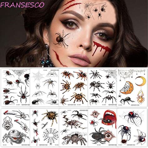 Francesco Halloween Fake Tattoo Women Sexy Men Wrist Waterproof Water