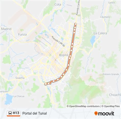 Ruta H Horarios Paradas Y Mapas Portal Del Tunal Actualizado 99000