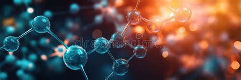 Abstract Representation Of Molecules And Chemical Structures With