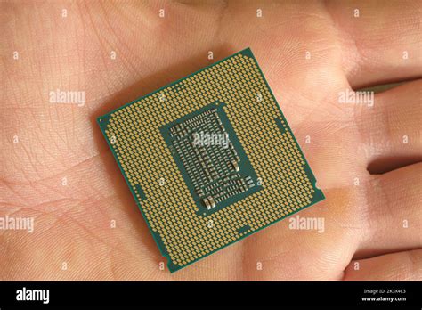 Man Hold An Hi Tech Desktop Pc Cpu Part Computer Components Chip
