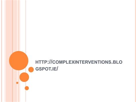 Complex interventions | PPT