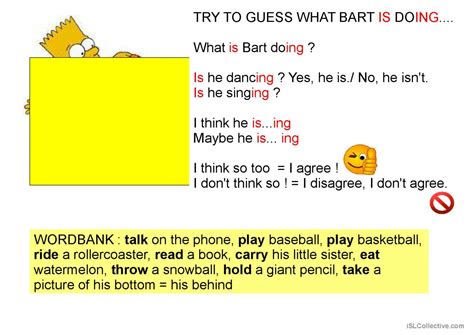 What Is Bart Doing English Esl Powerpoints