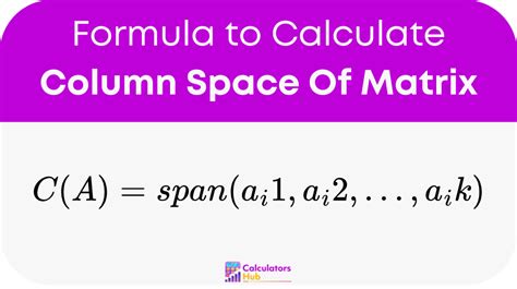 Column Space Of Matrix Calculator Online
