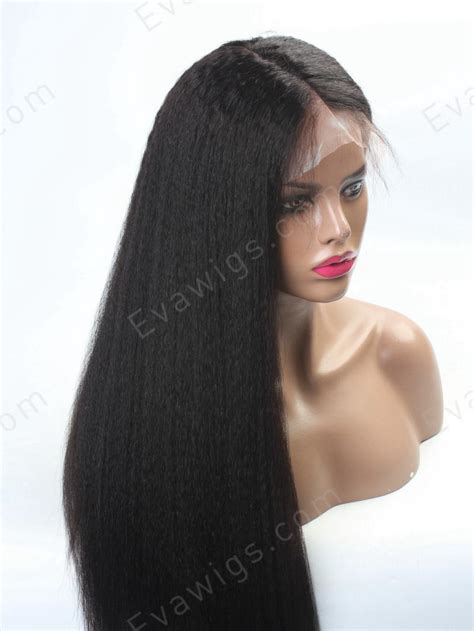 16 26 Custom Color Length Density Kinky Straight Natural Full Lace