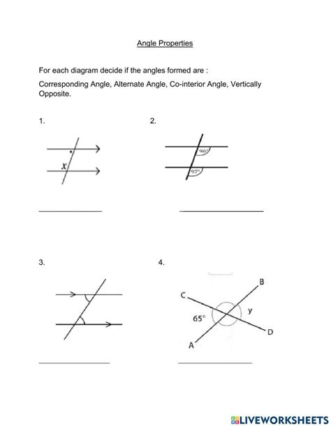 Angle Properties Free Interactive Worksheets 2289264