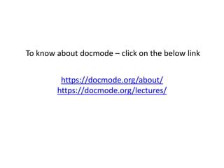 Docmode Lectures PPT