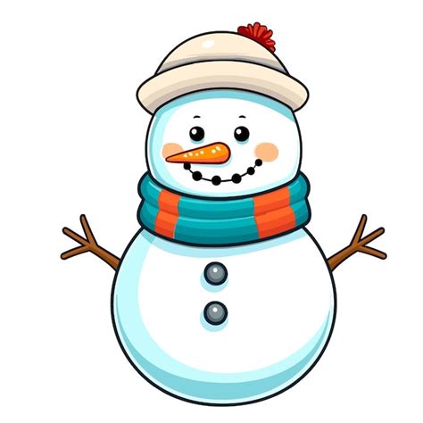 Premium Vector Snowman Vector Illustration