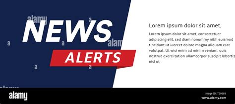News Alerts Banner Breaking News Headline Template Tv Background Design Element Vector