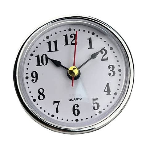 Momojia Mini Clock Insert 2 1 2inch 65mm Round Quartz Movement Clock Arabic Numerals