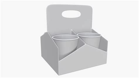 플라스틱 네 종이 커피 컵 홀더 3d 모델 19 Max Fbx Obj Free3d