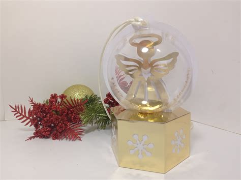 Svg Snow Globe Ornament Ball T Box Svg Cut Files Candy Etsy