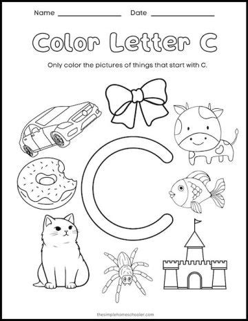 15 Free Letter C Worksheets Easy Print The Simple Homeschooler