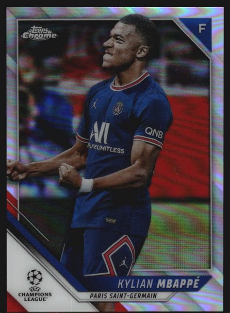2021 22 Topps Chrome Uefa Champions League Refractors 1 Kylian Mbappe