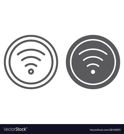 Wifi Line And Glyph Icon Internet Network Vector Image