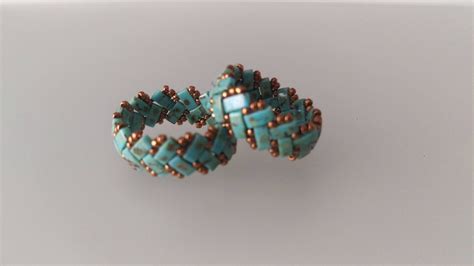 Turquoise Beadwork Ring Turquoise Beadwork Minimal Ring Tila Beads