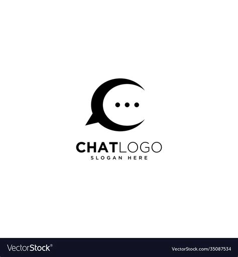 Letter C Chat Logo Template Design Talk Royalty Free Vector