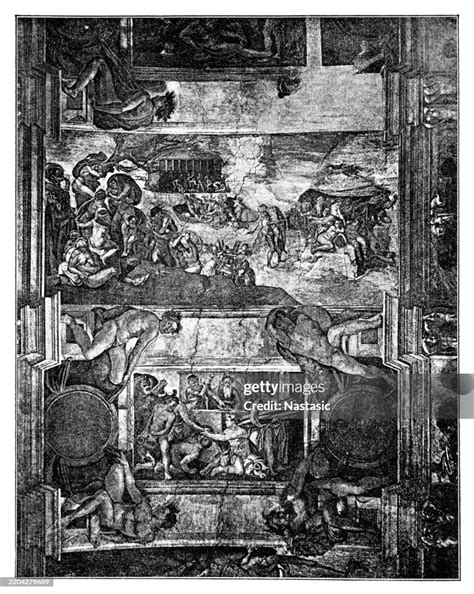 From The Ceiling Of The Sistine Chapelthese Three Scenes From The Book Of Genesis Depicts The