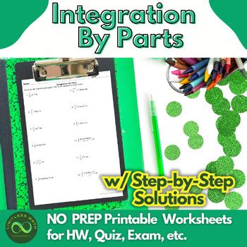 Integration By Parts With Definite And Indefinite Integrals W Detailed Solution