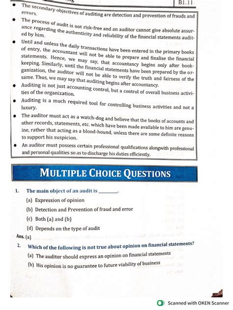 Auditing Xi Notes Pdf