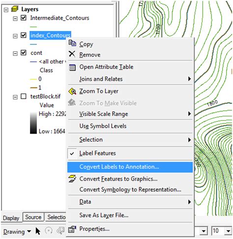 Creating Contour Maps In Arcgis And Conversion To Autocad Drawing