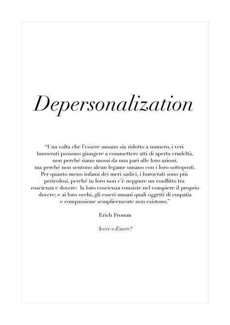 Pdf Depersonalization