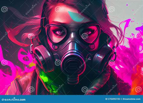 Conception Of A Hacker With Color Smoke In Background Stock