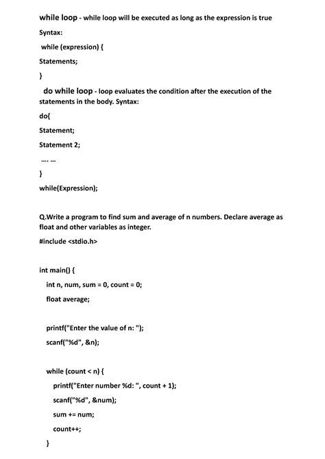 Bca Practical 5 While Loop While Loop Will Be Executed As Long As