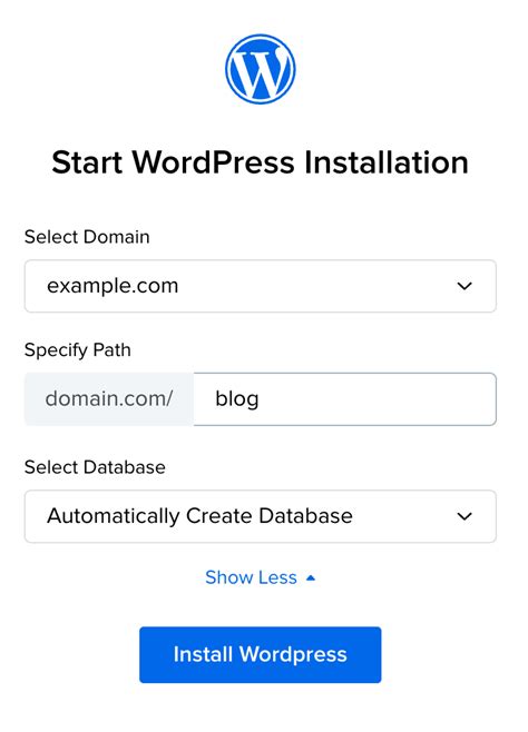 install wordpress using the dreamhost wordpress installer dreamhost