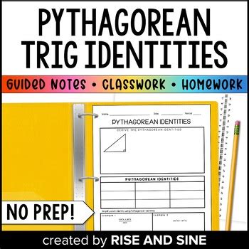 Pythagorean Identities Guided Notes By Rise And Sine TpT