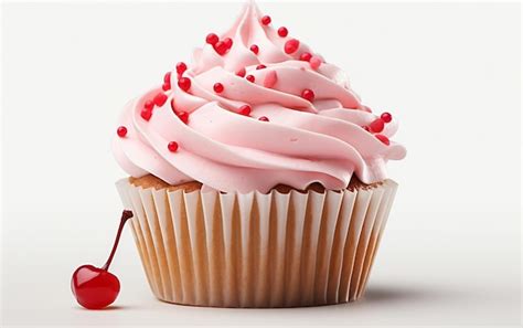 Premium Ai Image Cupcake On Isolated Background Generative Ai