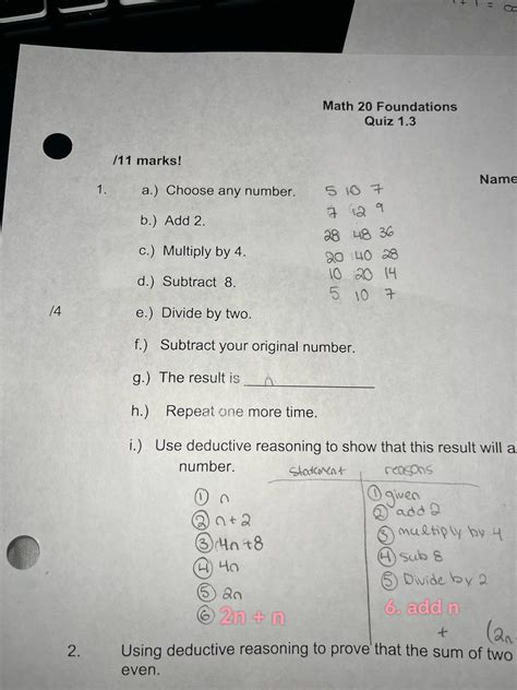 [foundations 20 two column proofs using deductive reasoning] why is
