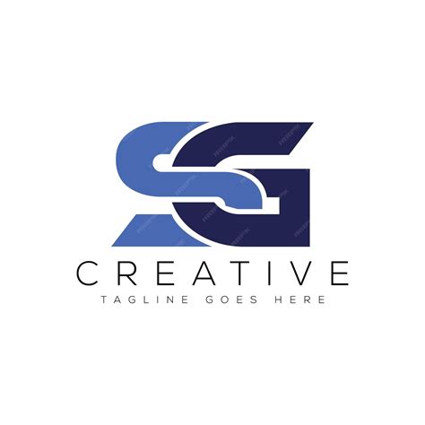 Lettre Sg Logo Design Modèle Illustration Vectorielle Vecteur Premium