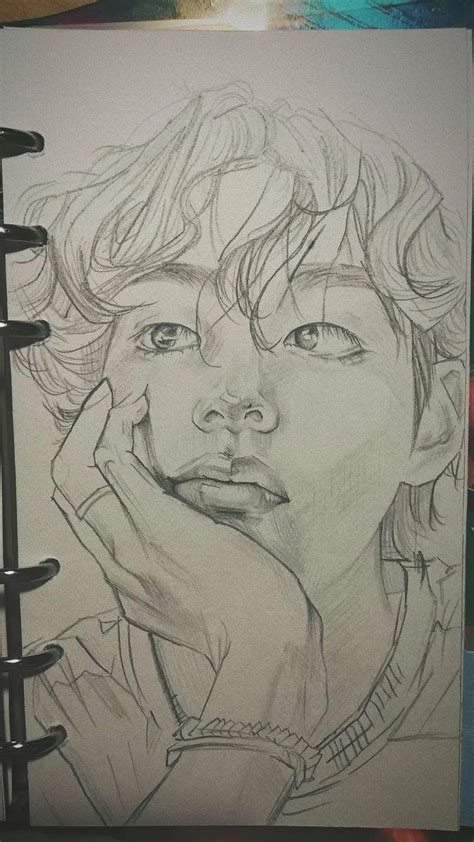 Техён😻 Kawaii Drawings Kpop Drawings Sketches