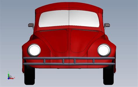 大众甲壳虫 SOLIDWORKS 2017 模型图纸免费下载 懒石网