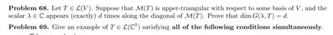 Solved Problem 68 Let T∈l V Suppose That M T Is