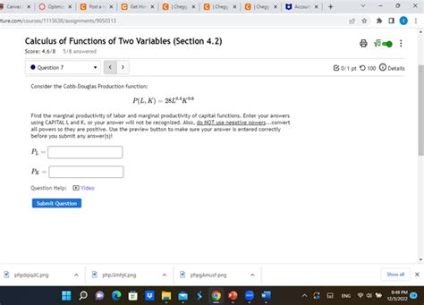 Optimization With Two Variable Functions 43 Score
