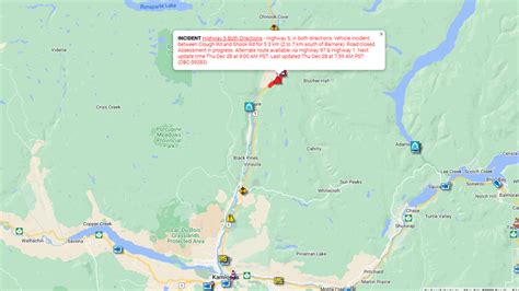 Accident Closes Highway 5 North Of Kamloops One Transported To