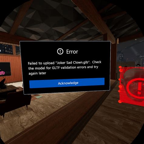 Failed To Upload Glb File To Home Roculus