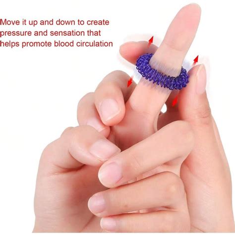Mini Finger Massager Finger Massage Ring Novelty Spring Finger Tip