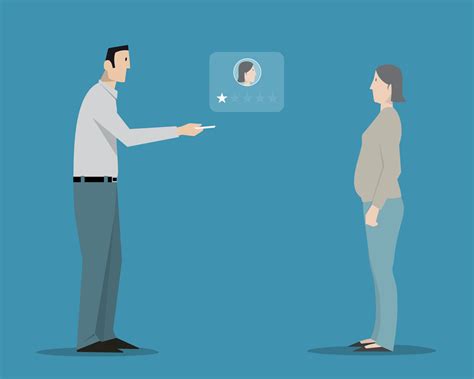 Man Evaluating Woman Appearance Choosing One Star Rating 6134977