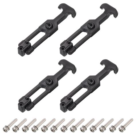 Uxcell 4 Set 6 3 Inch Flexible Rubber T Handle Hasp Draw Latches For Tool Box Black