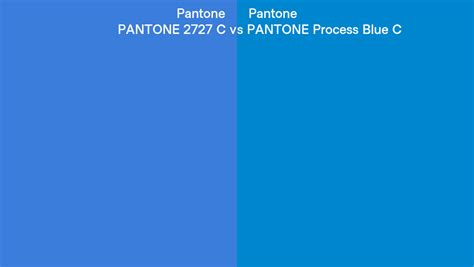 Pantone 2727 C Vs PANTONE Process Blue C Side By Side Comparison