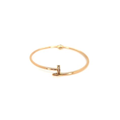 بنگل طلا زنانه میخ کارتیه گالری طلا لیلیوم گالری