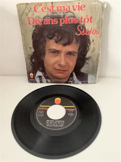 DISQUE VINYLE MICHEL Sardou Cest Ma Vie 45 Tours EUR 8 00