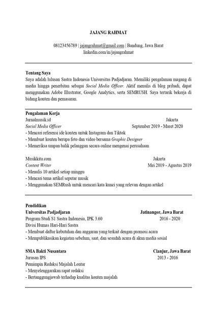 Cv Ats Friendly Definisi Cara Membuat Dan Cirinya Hot Sex Picture
