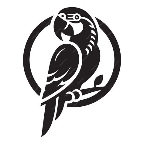 Modern And Simple Macaw Bird Vector Illustration Premium Ai Generated