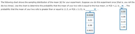 Solved Generating The Sampling Distribution Of The Mean Chegg