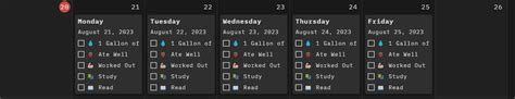 Only Show Certain Tasks On Certain Days Rnotion